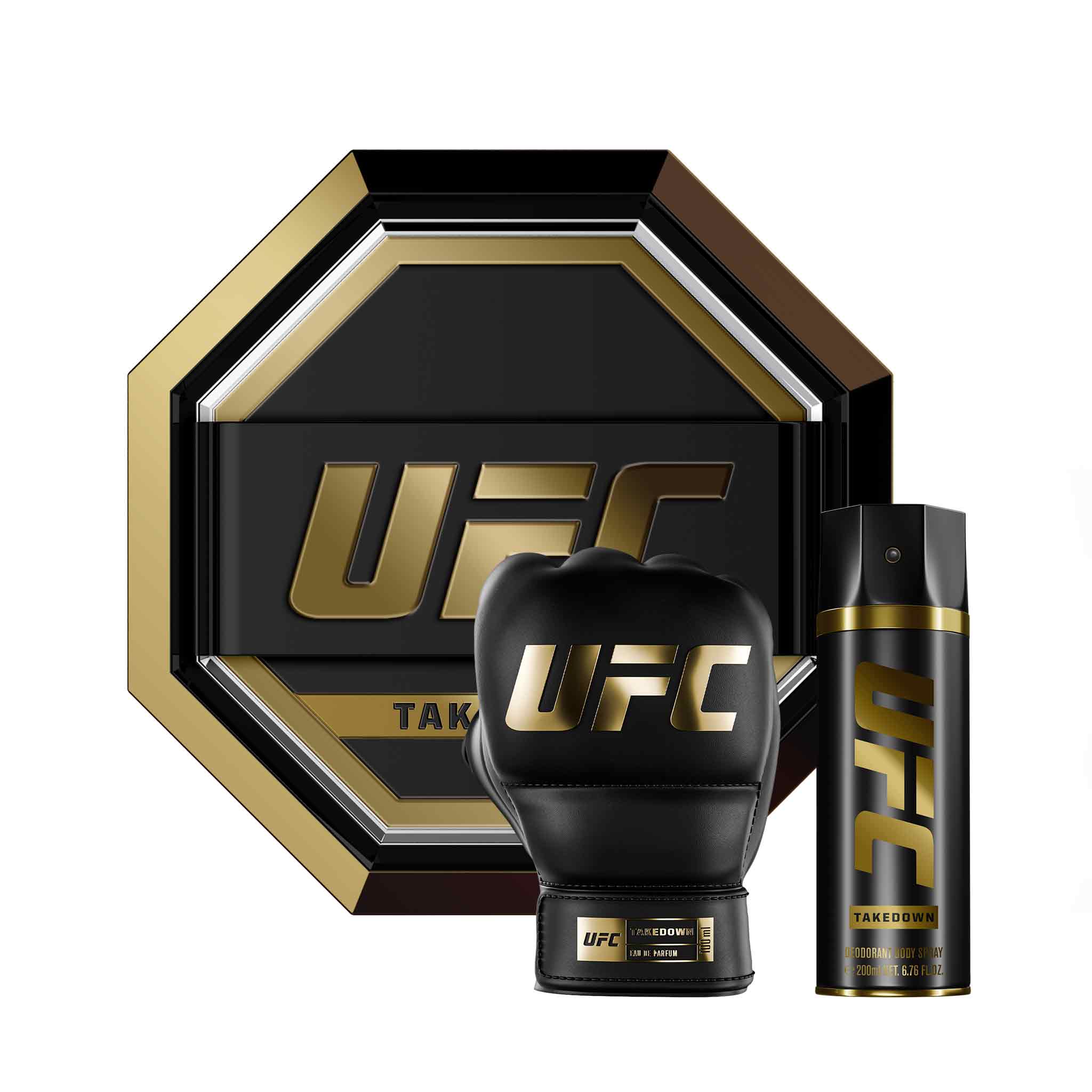 UFC Takedown Coffret Perfume 100 ml + Body Spray 200 ml – Hey Beauty